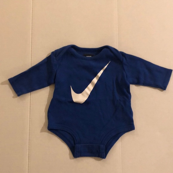 Nike | One Pieces | Nike Blue Long Sleeve Onesie | Poshmark